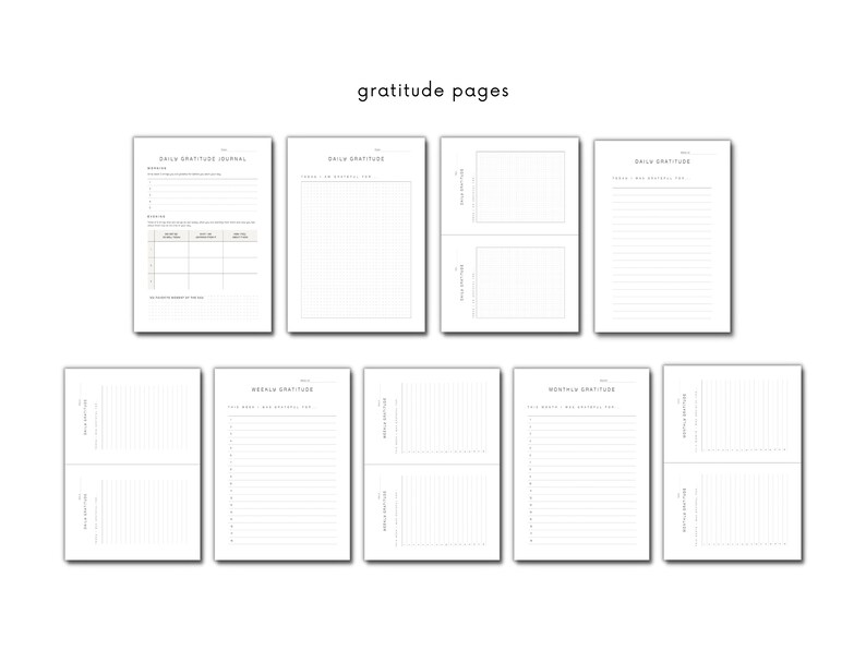 Self Care Planner Printable for Gratitude Journal Digital Manifestation ...