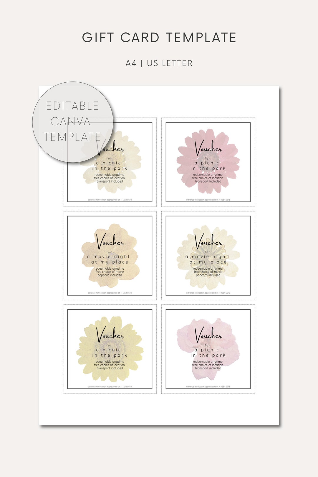 Edit Gift Card Canva Template Voucher for Wedding Gift Card Template ...