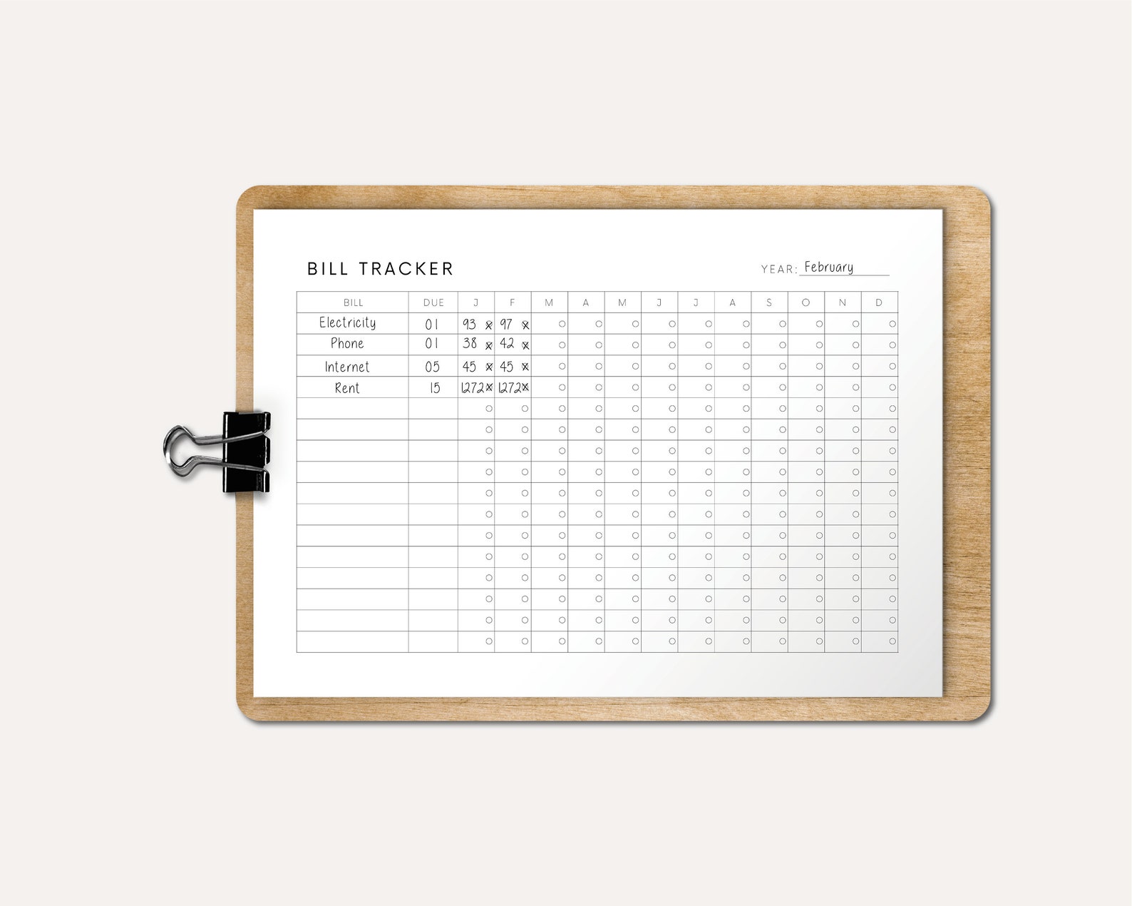 Expense Tracker Printable Bill Tracker Download Debt Payoff Tracker ...