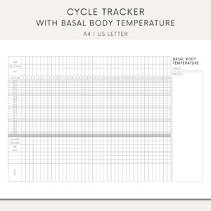 Period Tracker Printable Ovulation Tracker Download Basal Body ...