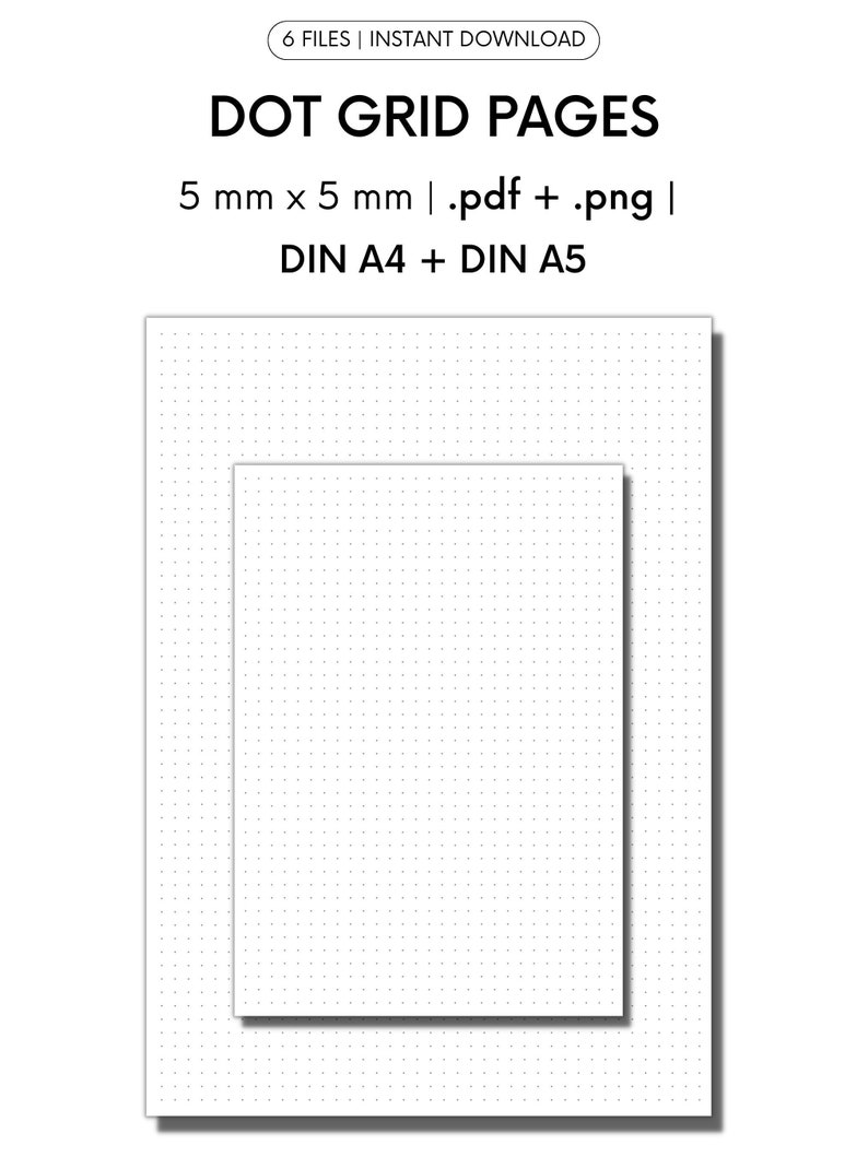 Dot Grid Printable A4 PNG Dotted Page Printables PDF Printable - Etsy ...