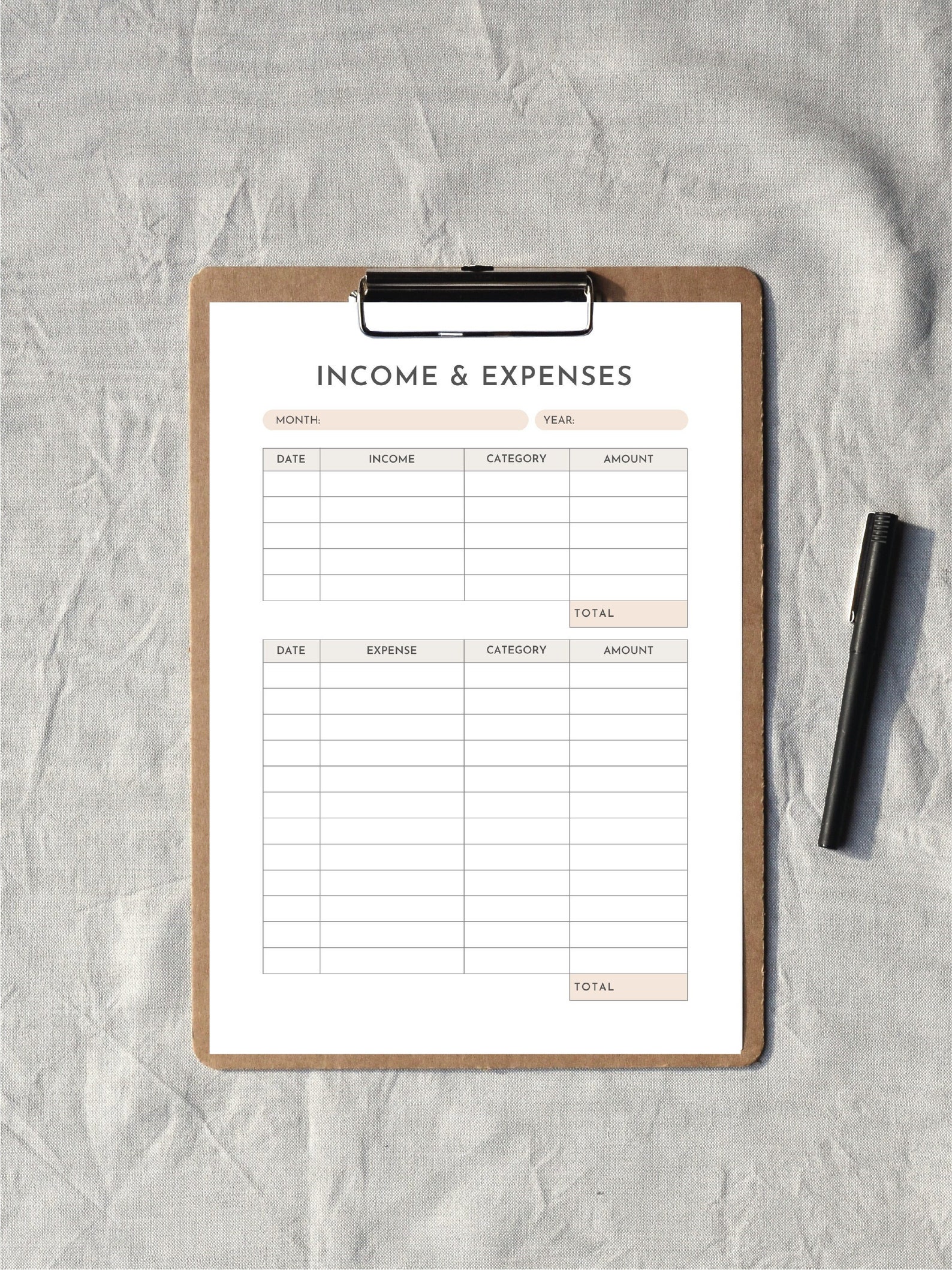 Budget Tracker Printable for Income and Expenses Download Printable ...