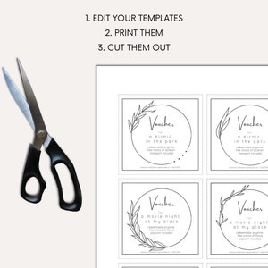 Editable Gift Cards for Birthday Voucher Editable Download Gift Voucher ...