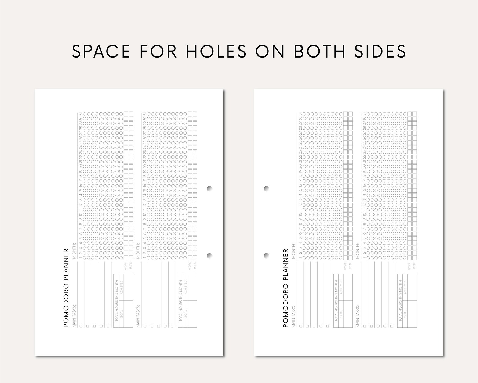 Printable Pomodoro Download Pomdoro Method Tracker Printable Pomodoro ...