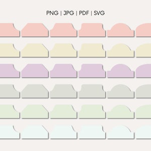 Printable Planner Tabs Instant Digital Download Pastel Planner Plotter ...