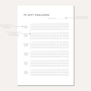 75 Soft Challenge Printable Fitness Journal Download Weight Loss ...
