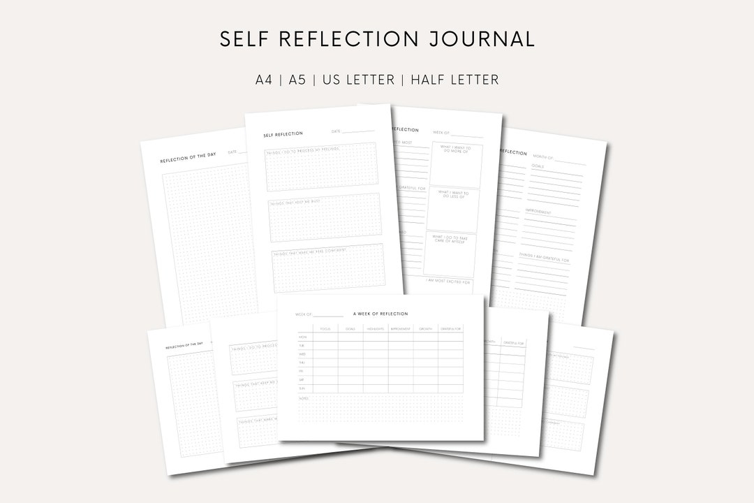 Reflection Journal Printable Self-reflection Download A Week of ...