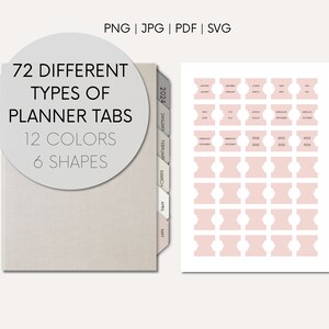Printable Bundle Planner Tabs to Divide Planner Pages Download Neutral ...