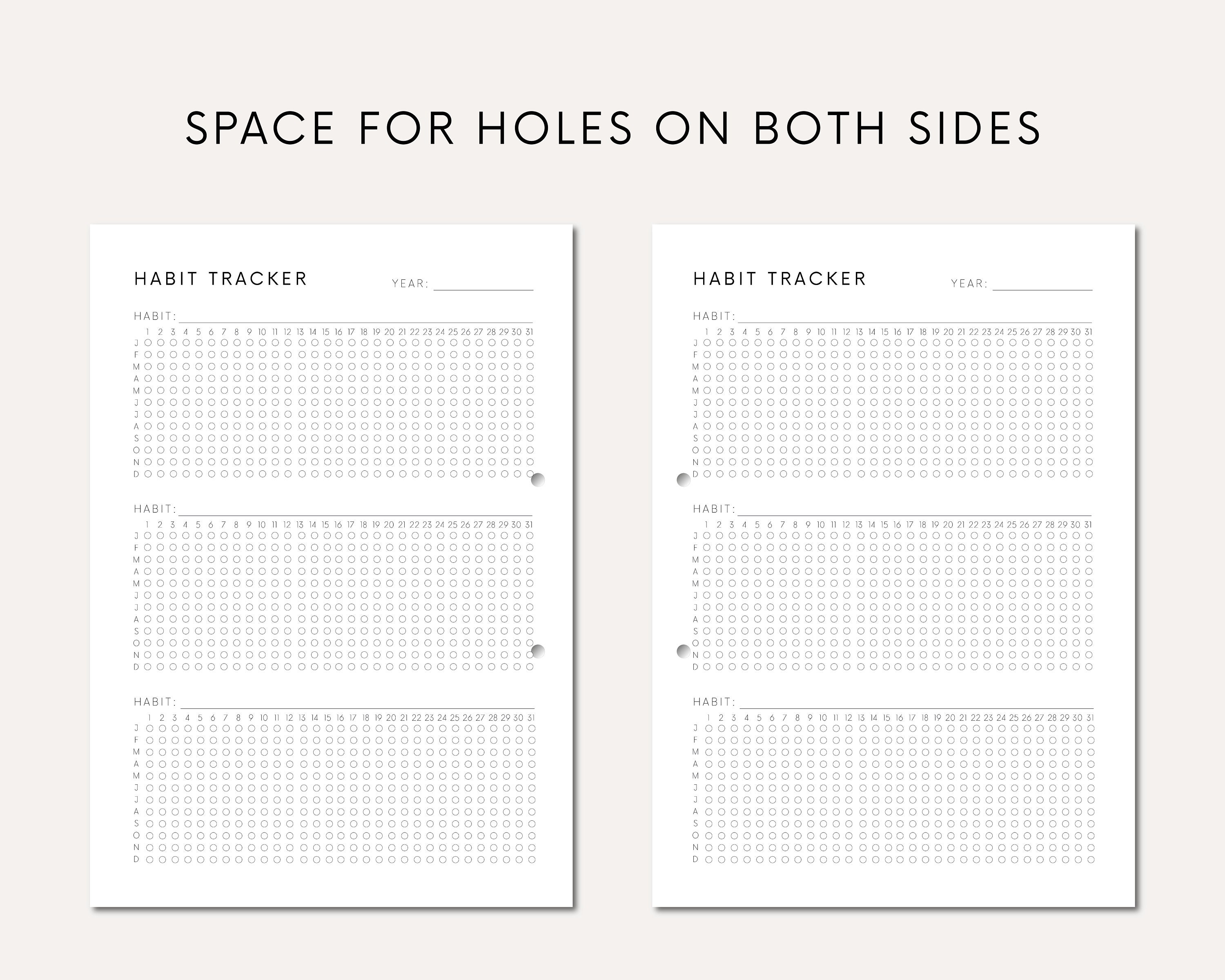 Printable Habit Tracker Yearly Goal Tracker Printable Yearly Habit ...