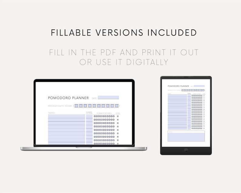 Printable Pomodoro Planner Download Pomodoro Method A4 Printable ...