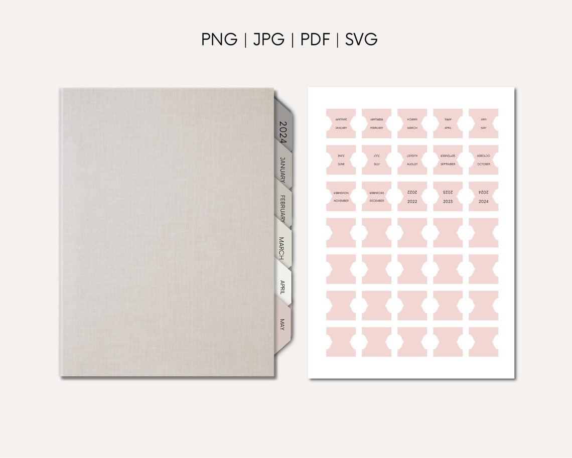 Printable Planner Tabs Instant Digital Download Digital Planner Plotter ...