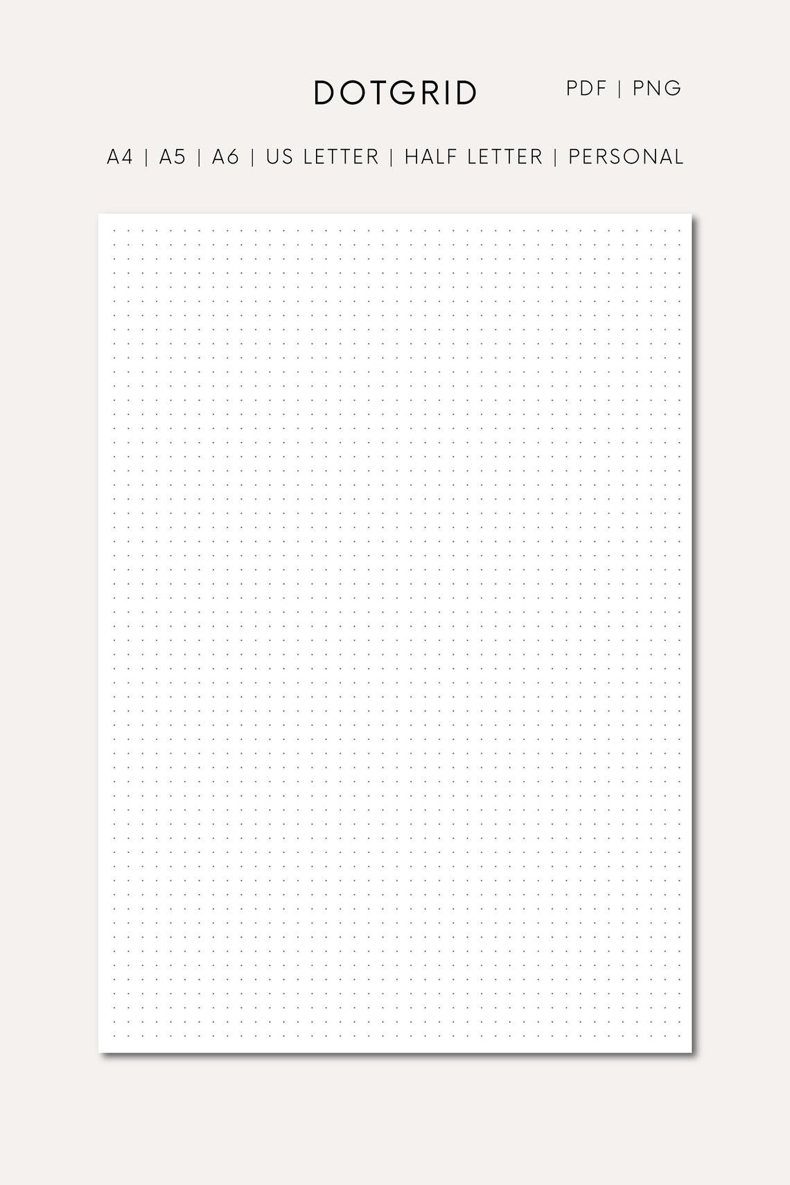 Dot Grid Printable A4 Dotted Grid Paper Download Dotgrid Paper A5 ...