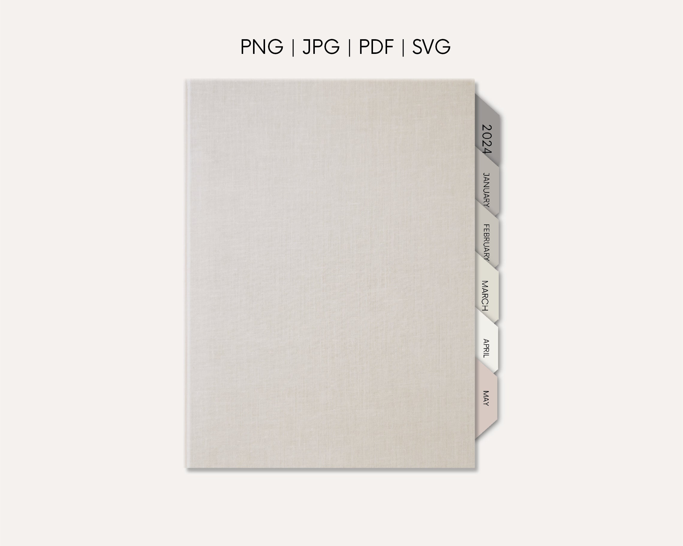 Planner Tabs Neutral Printable Journal Tabs Download Neutral Colors Tab ...