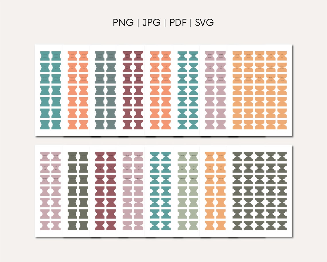 Printable Monthly Tabs for Planner Download Planner Tabs Printable ...