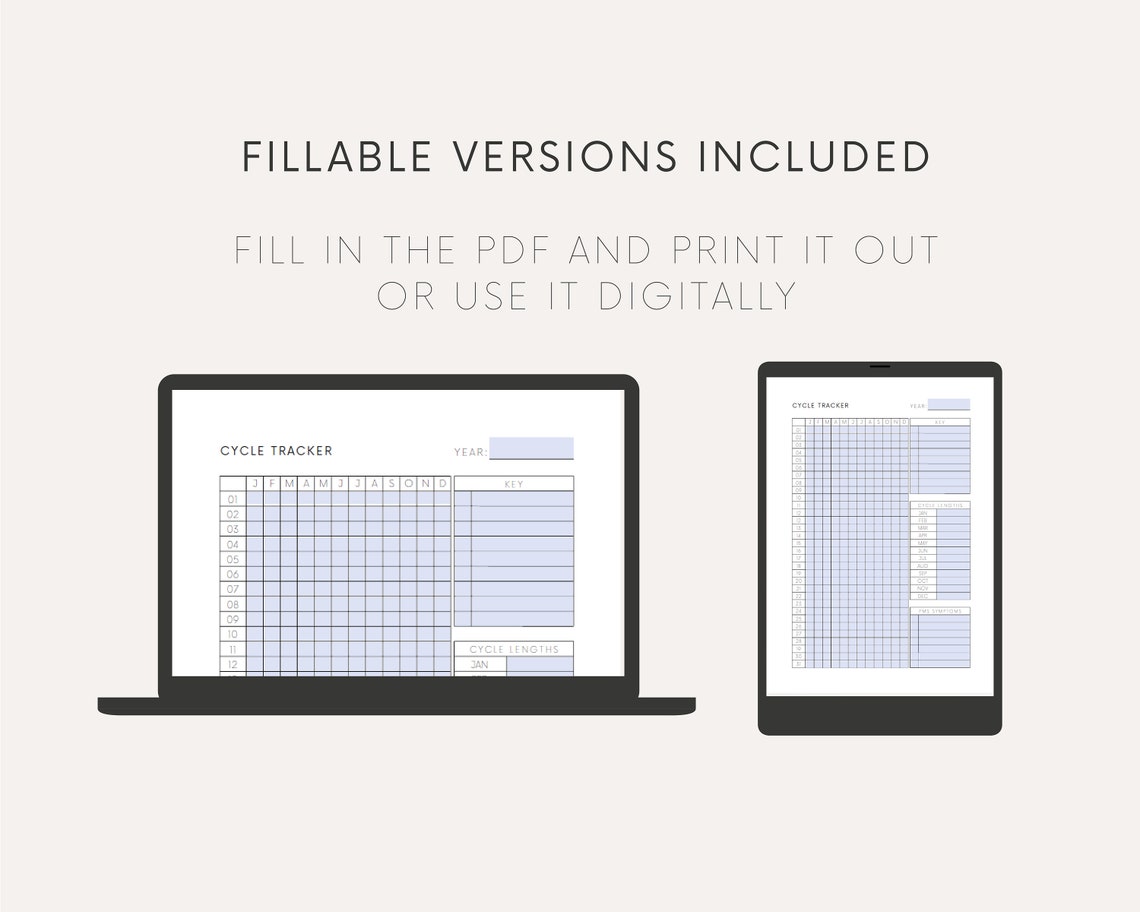 Period Tracker Printable Period Track PDF Ovulate Tracker Printable ...