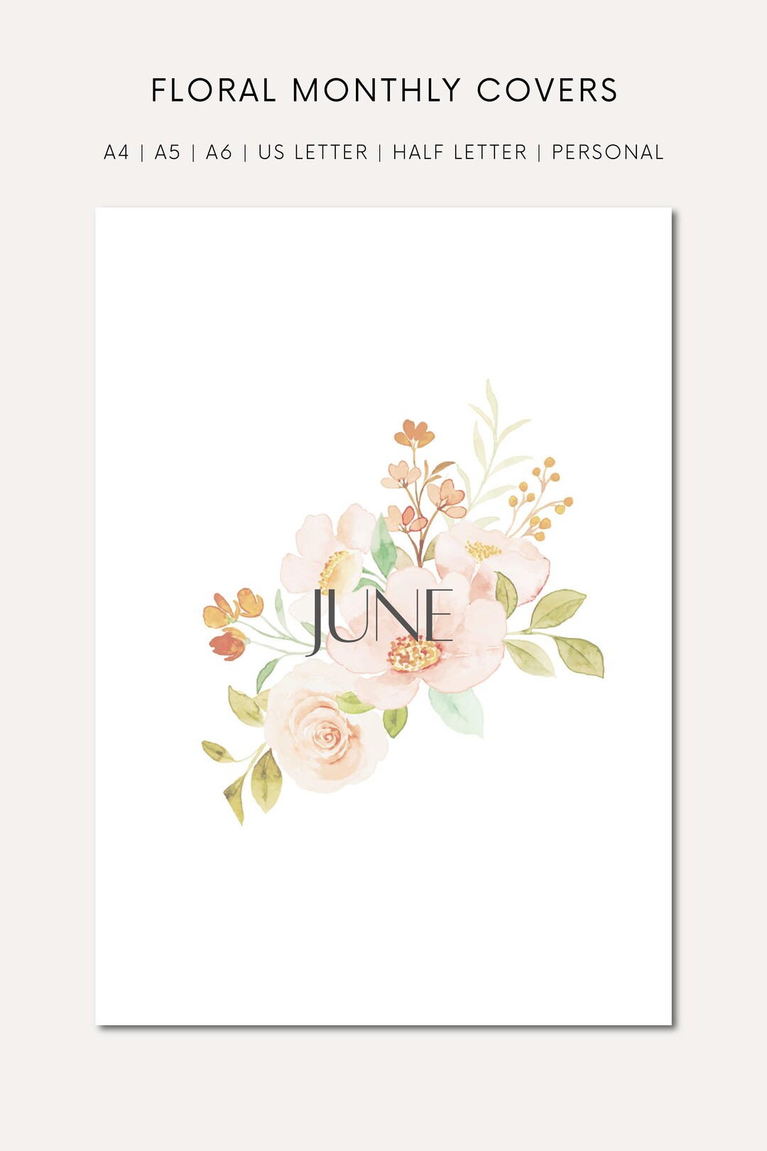 Planner Covers Printable A5 Download Planner Cover Printable Floral ...