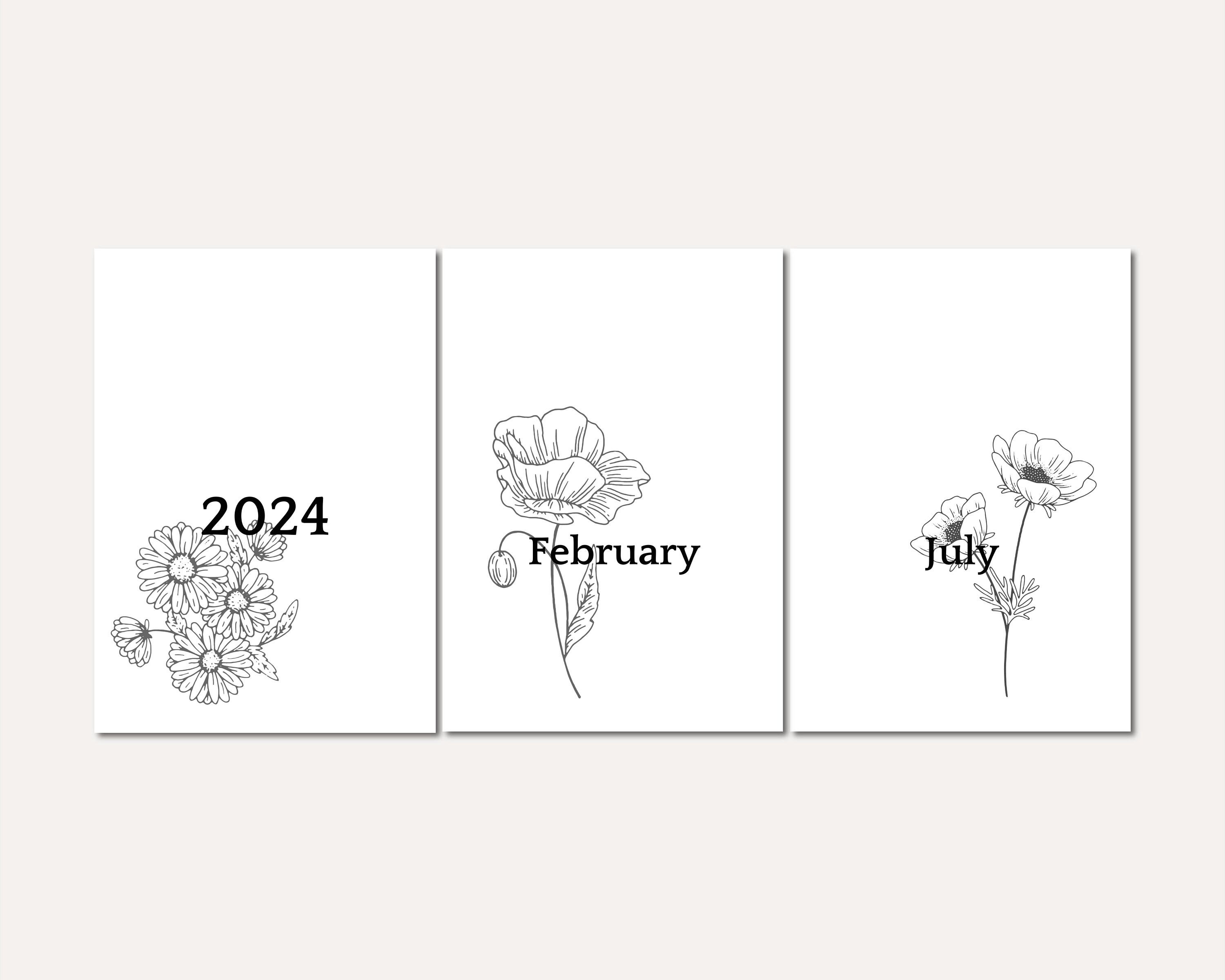 Planner Cover Printable Journal Pages A6 Floral Dividers Digital ...