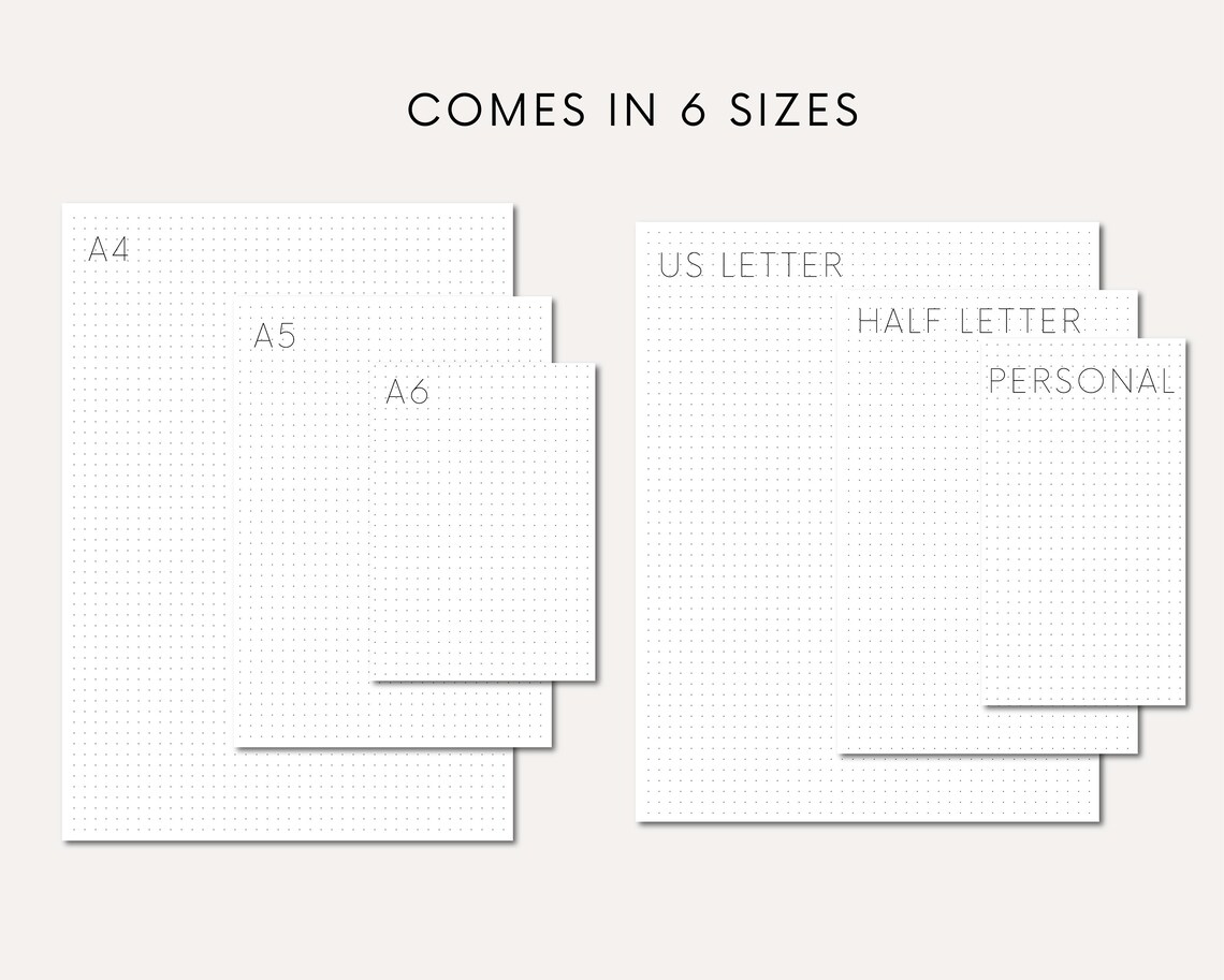 Dot Grid Printable A4 Dotted Grid Paper Download Dotgrid Paper A5 ...