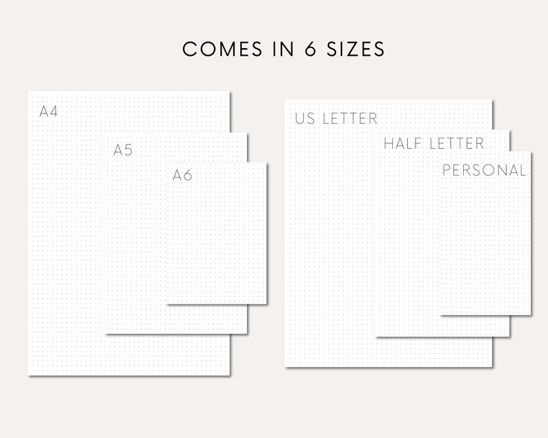 Dot Grid Printable A4 Dotted Grid Paper Download Dotgrid Paper A5 ...