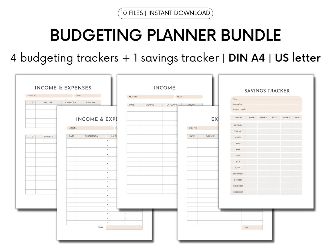Budget Tracker Printable Download Budget Bundle Digital Monthly Budget ...