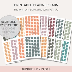 Printable Monthly Tabs for Planner Download Planner Tabs Printable ...