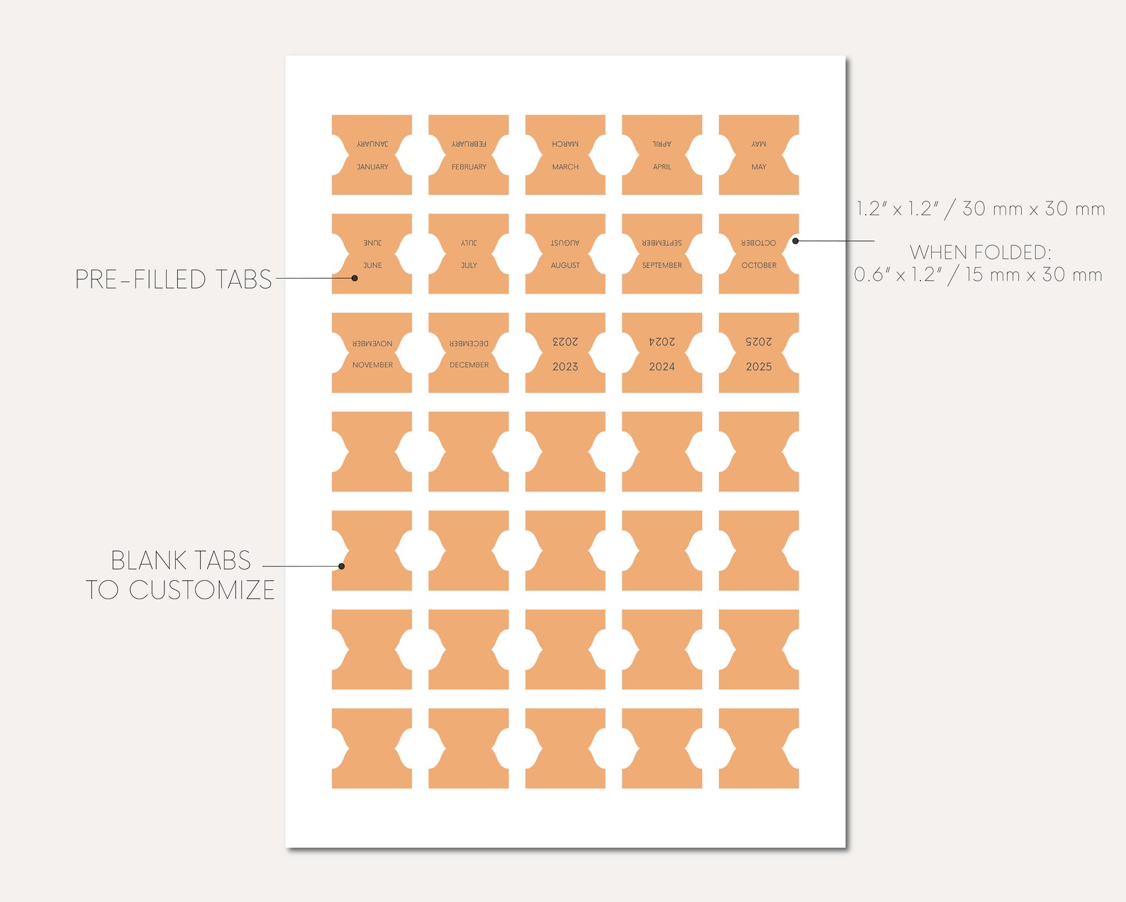 Printable Monthly Tabs for Planner Download Planner Tabs Printable ...