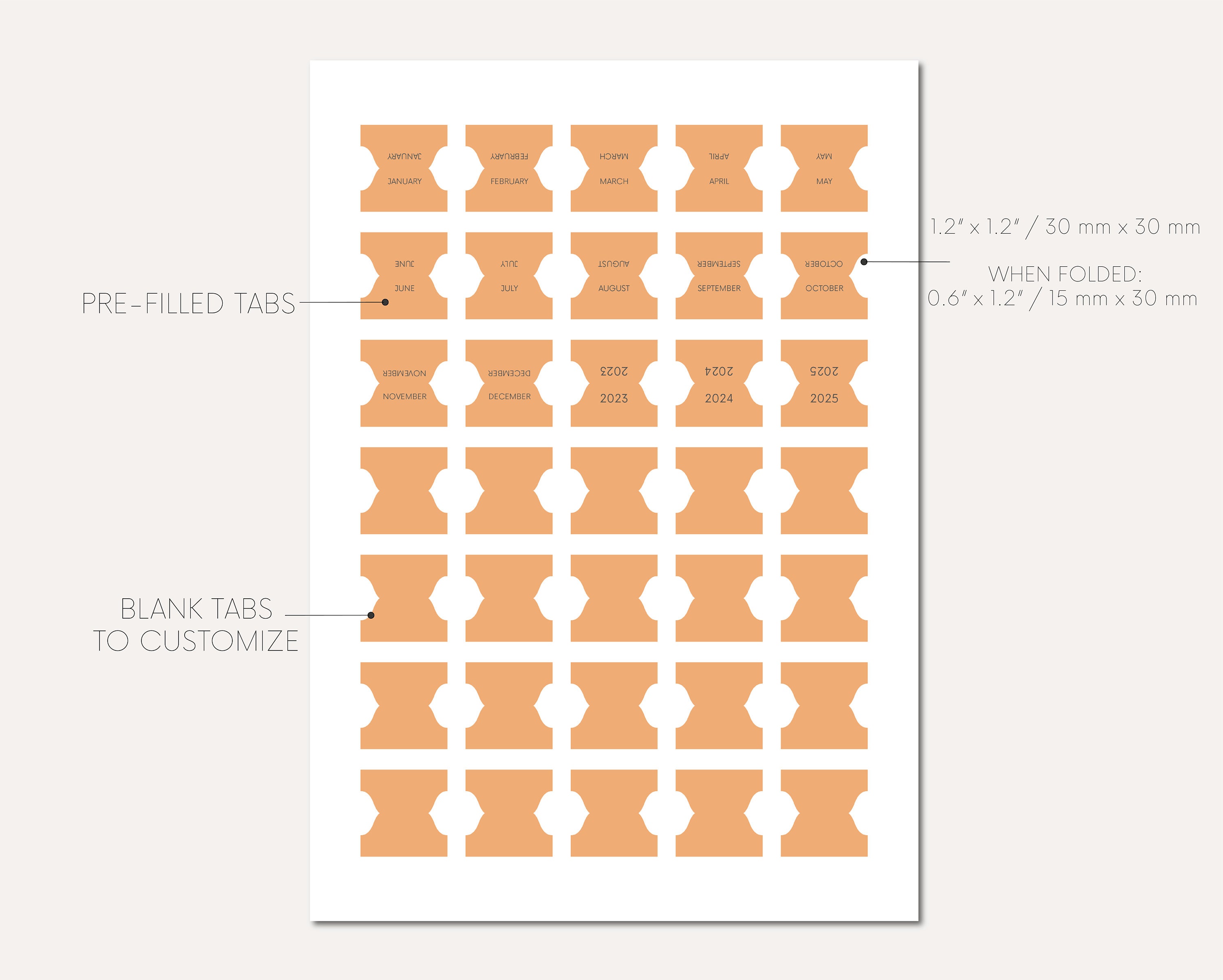 Printable Monthly Tabs for Planner Download Planner Tabs Printable ...