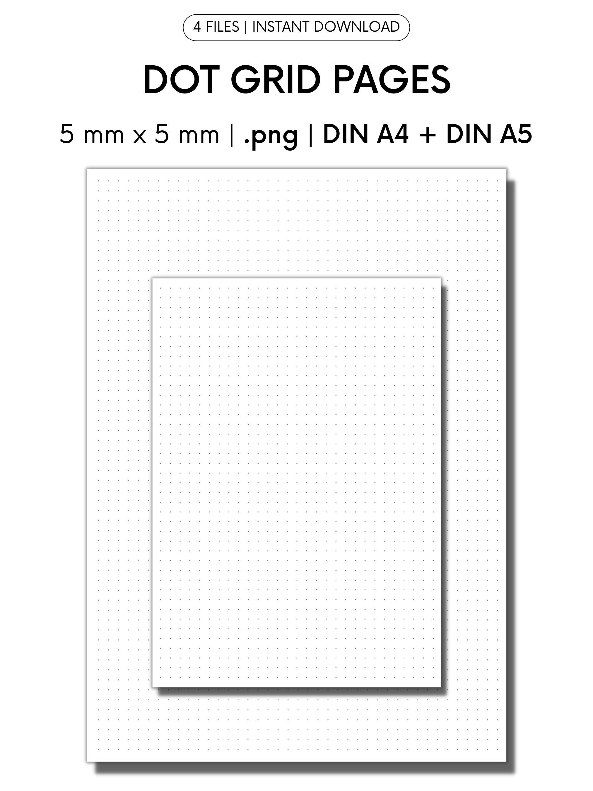 A4 Dot Grid Printable PNG Planner Insert Dot Grid Printables - Etsy