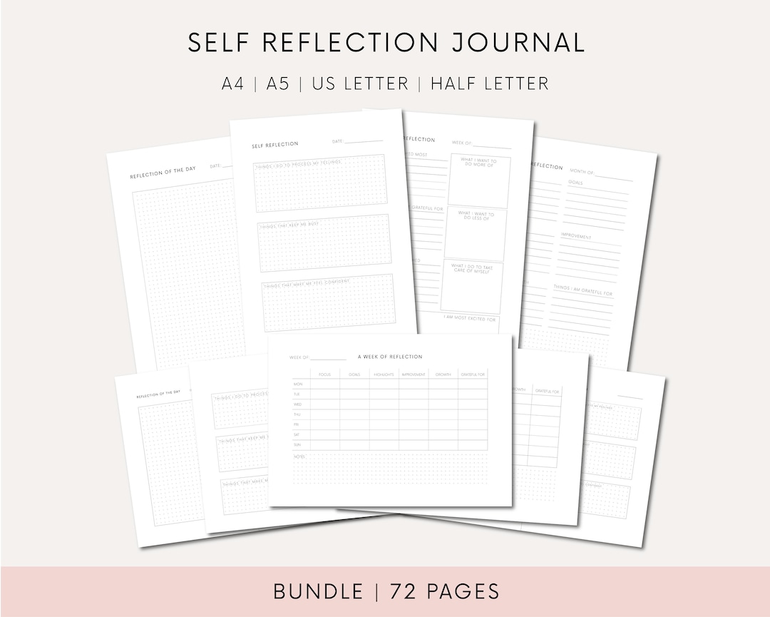 Reflection Journal Printable Self-reflection Download A Week of ...