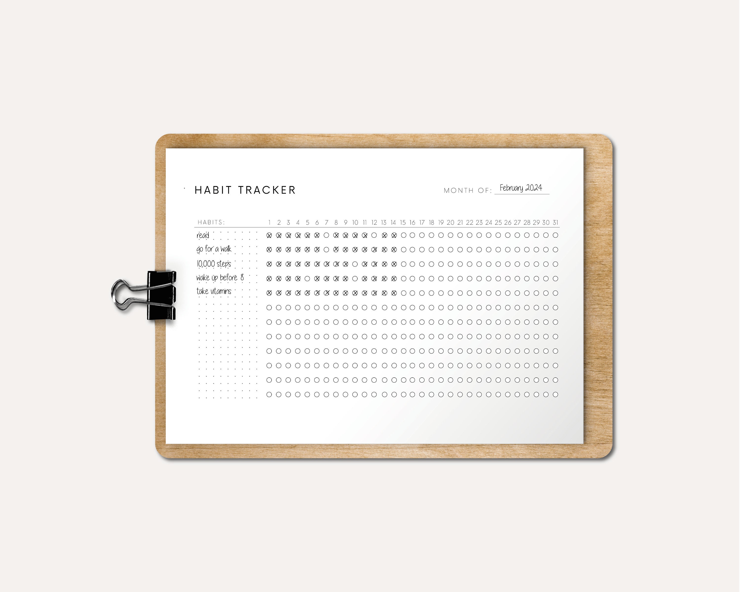 Habit Tracker Printable Monthly Habit Tracker Digital Atomic Habits ...
