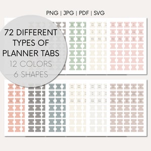 Printable Planner Tabs Instant Download Digital Tabs Download Binder ...