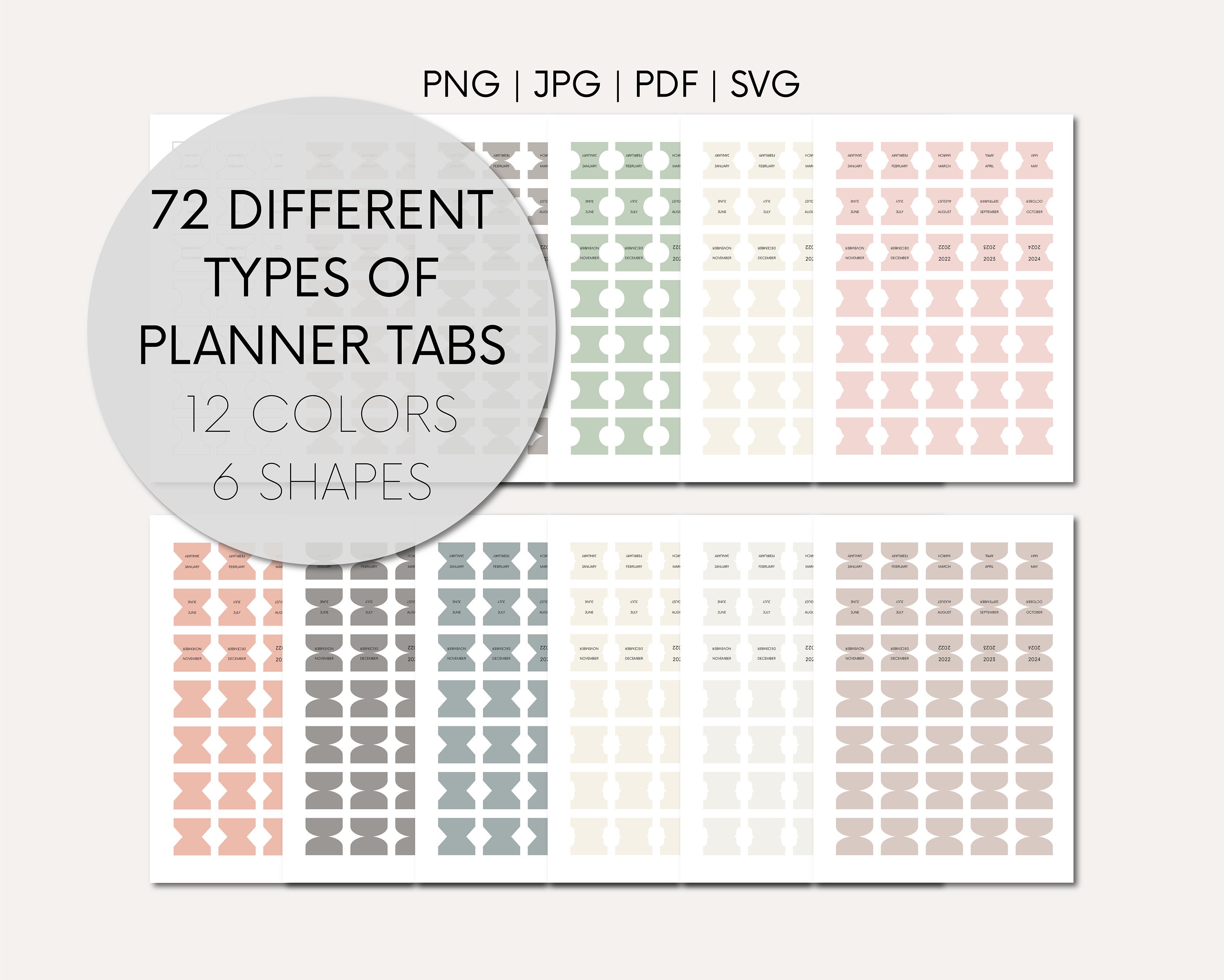 Printable Planner Tabs Instant Download Digital Tabs Download Binder ...