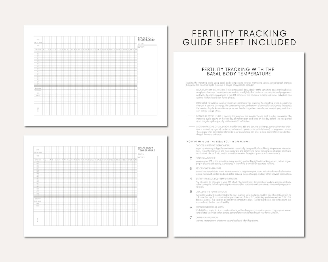 Period Tracker Printable Ovulation Tracker Download Basal Body ...