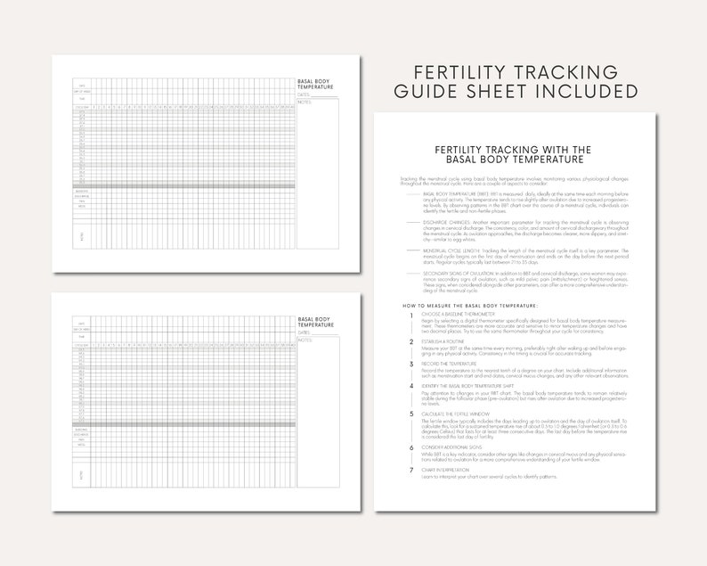 Period Tracker Printable Ovulation Tracker Download Basal Body ...