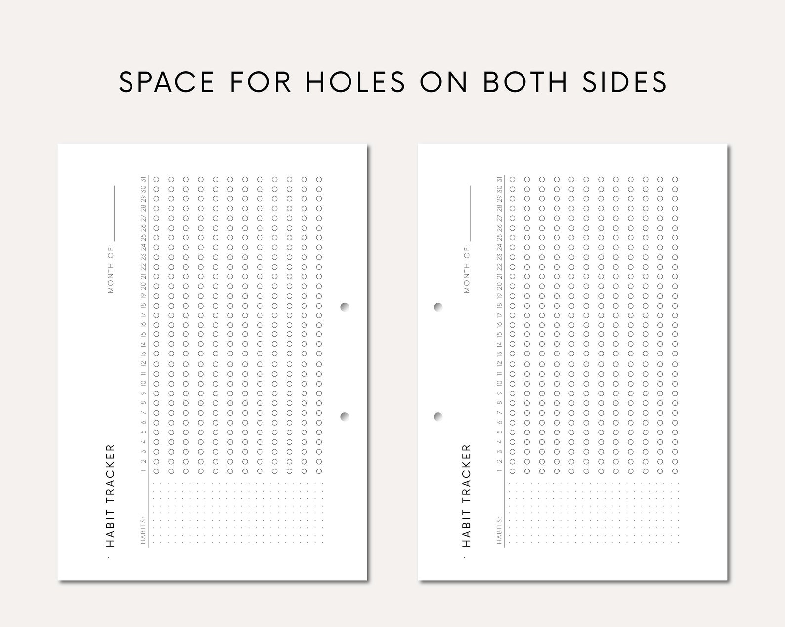 Habit Tracker Printable Monthly Habit Tracker Digital Atomic Habits ...