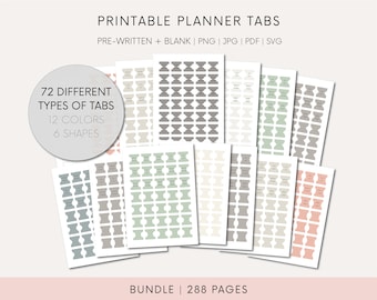 Printable Planner Tabs Instant Download Digital Tabs Download Binder ...