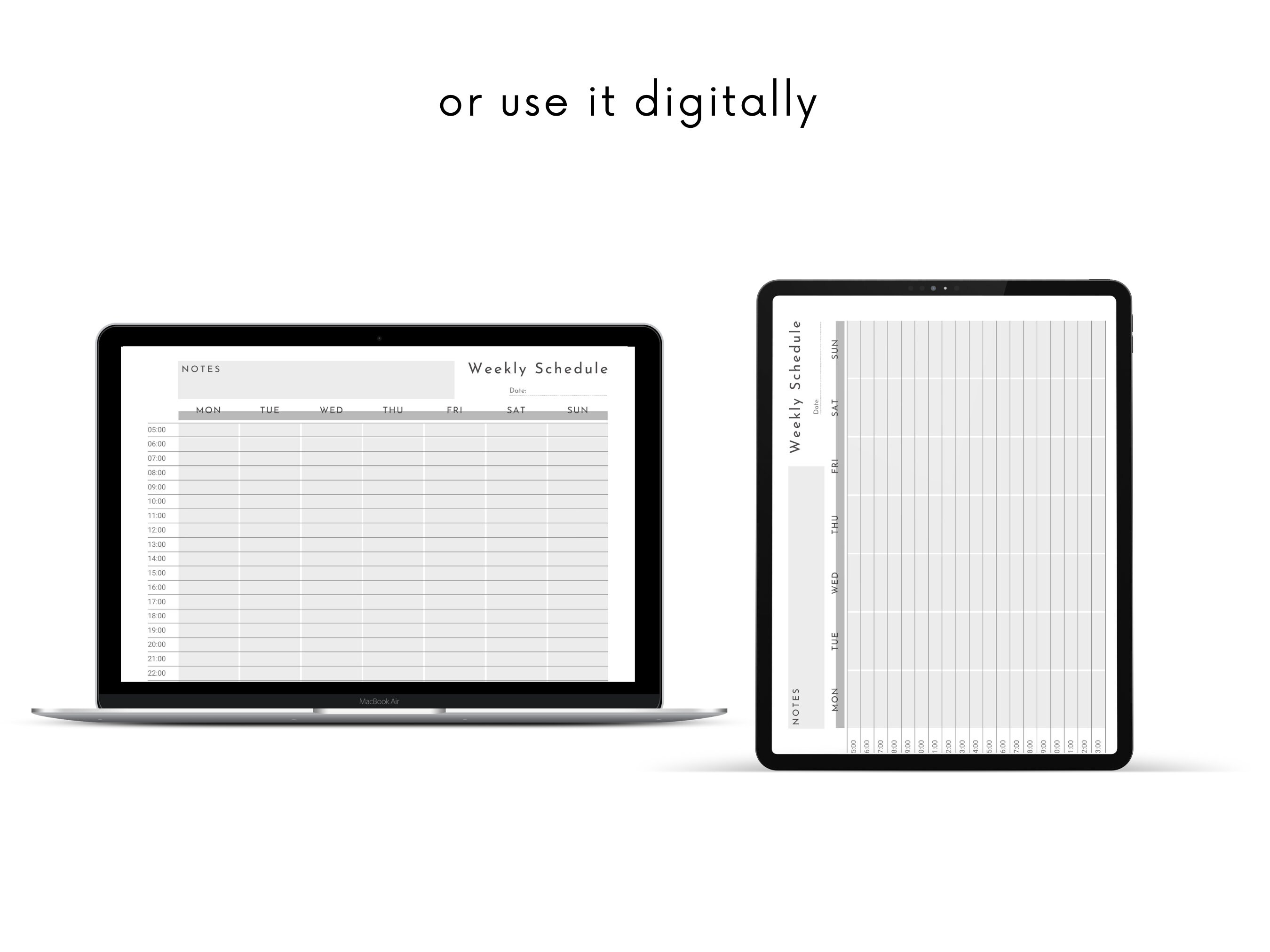 Minimalistic Weekly Schedule Printable A4 Planner Page for - Etsy