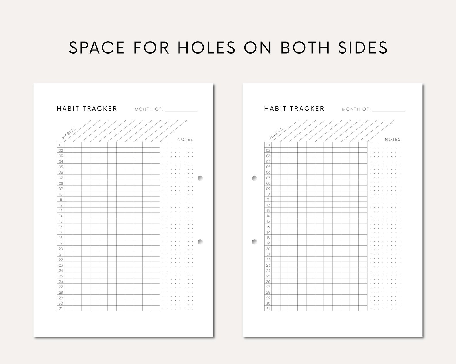 Monthly Habit Tracker Printable Tracking Habits Daily Download Goal ...