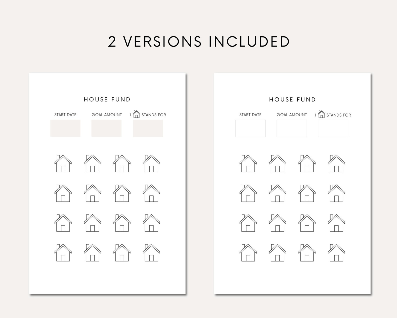 Digital House Fund Tracker Printable for Renovation Money Download ...