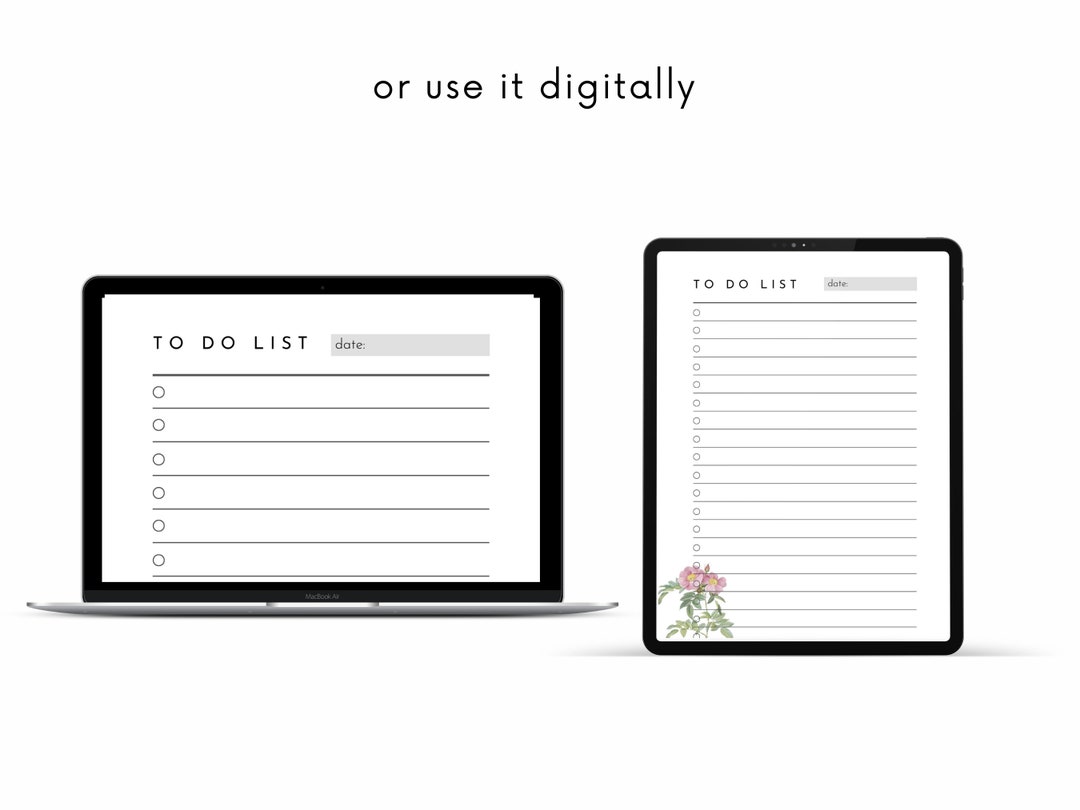 Floral to Do List Printable Personal Download Floral Planner A6 ...