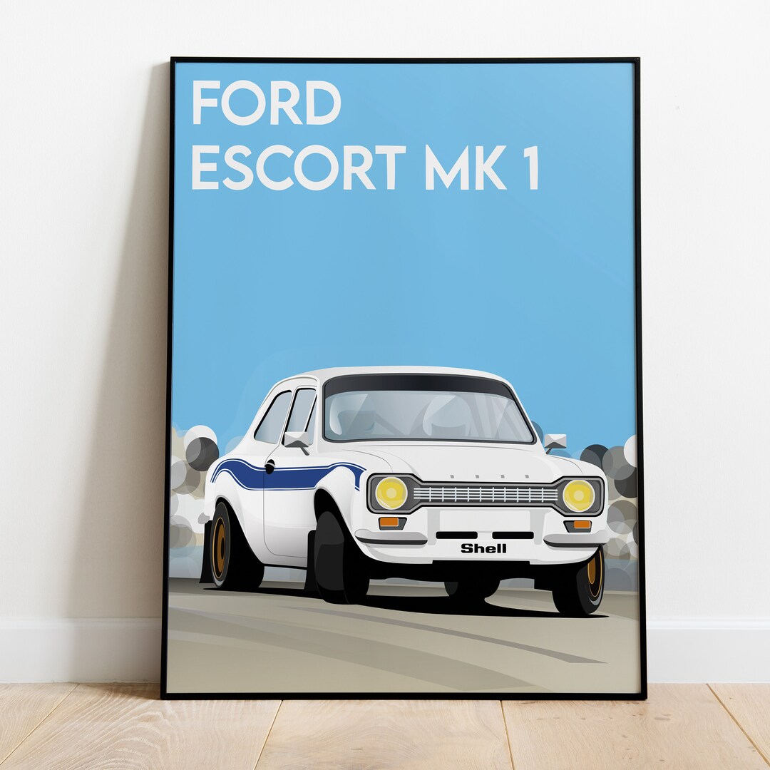 Poster Ford Escort Mk1 Rally Vintage Poster - Etsy