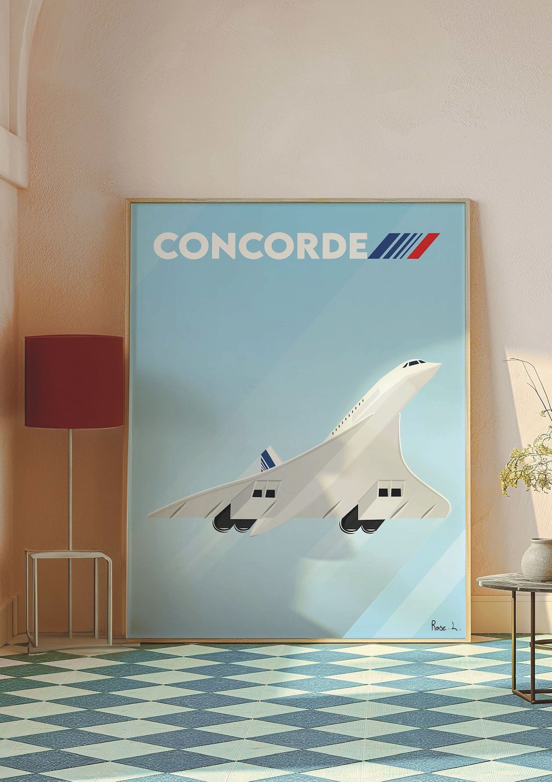 Concorde Air France Vintage Plane Poster Iconic Aviation Poster Signed ...