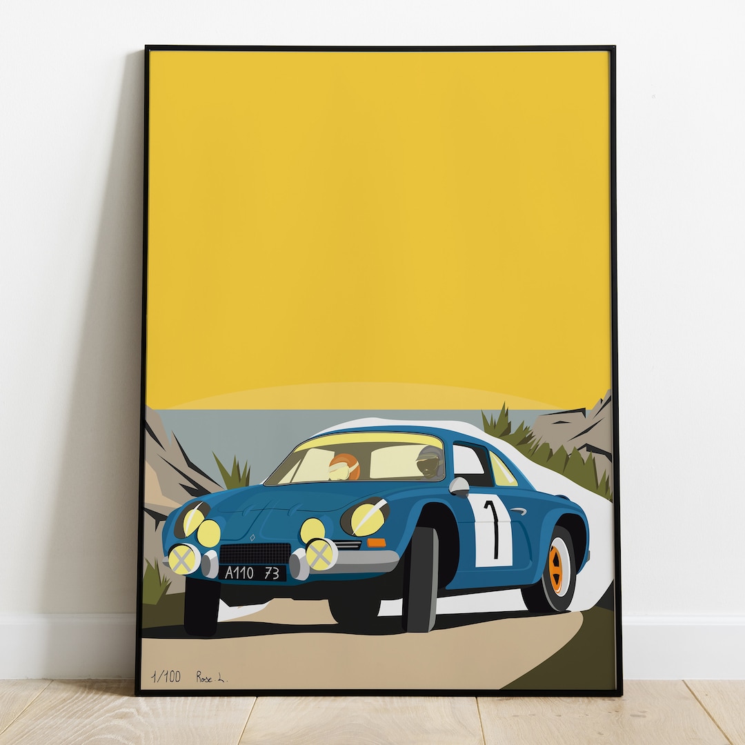 Decorative Poster Alpine A110 Renault Rally Poster Vintage - Etsy