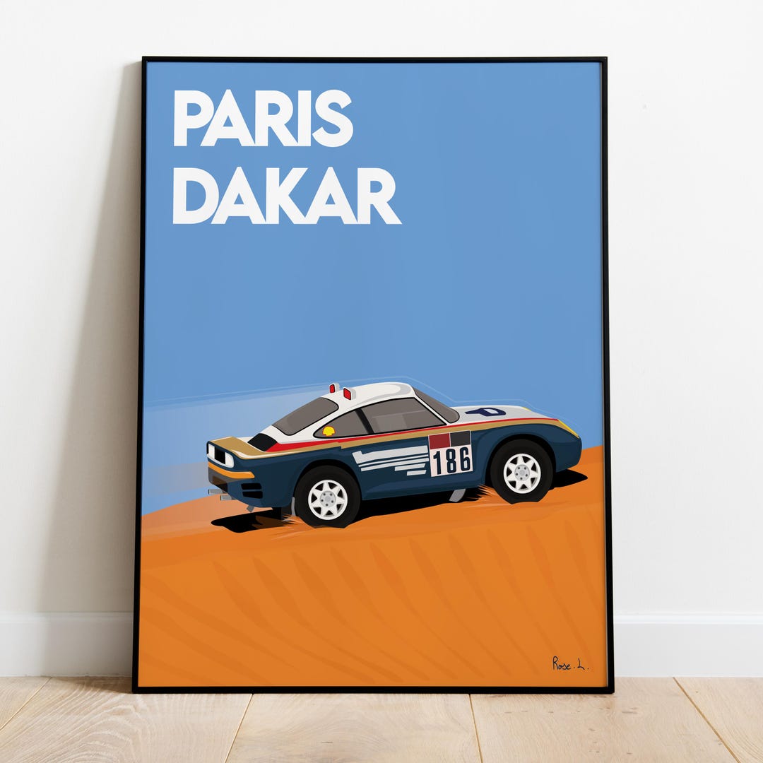 Porsche 959 Dakar Poster Paris Dakar Classic by Salumec Design - Desert ...