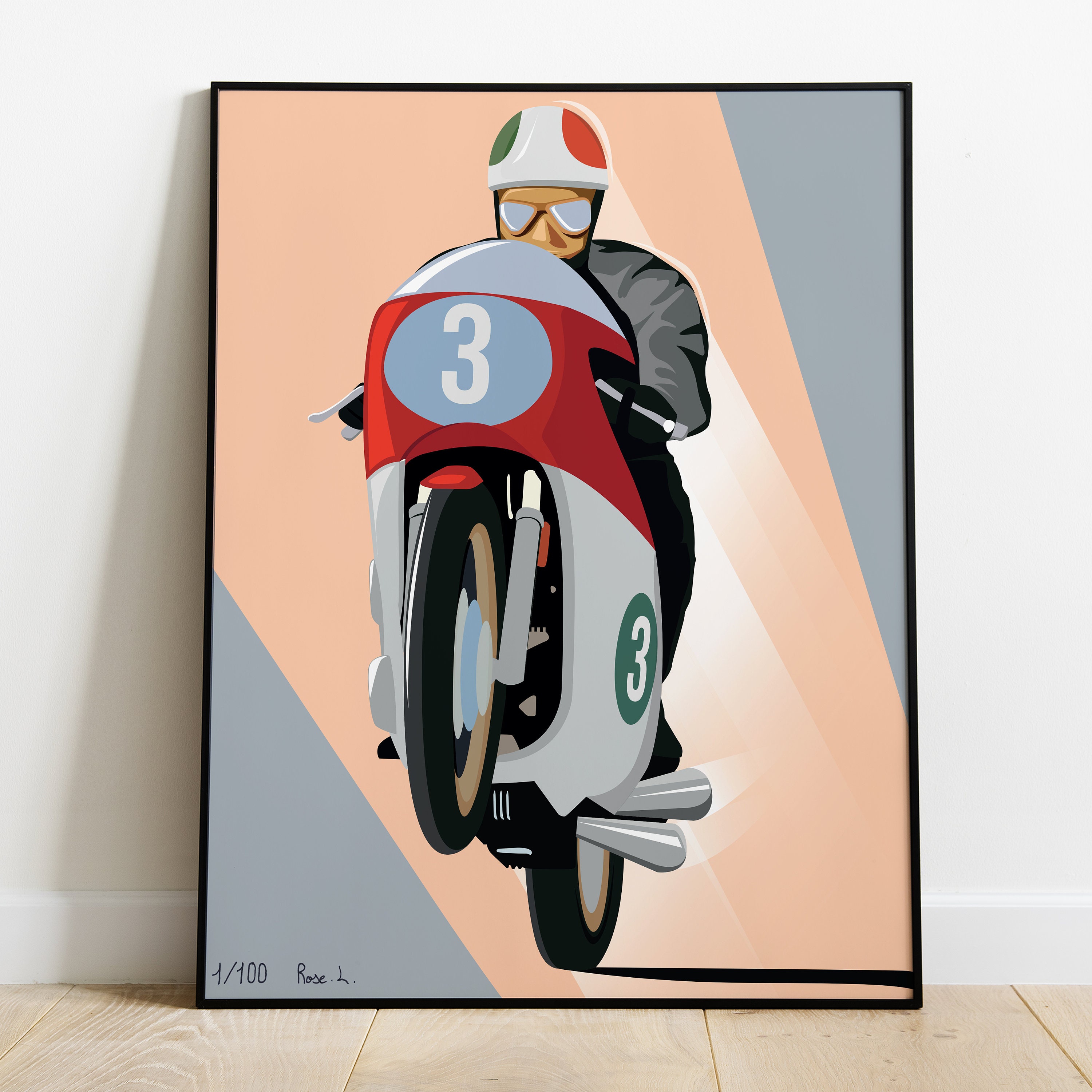 Poster Moto Gp Mv Agusta Agostini Vintage Poster Salumecdesign - Etsy