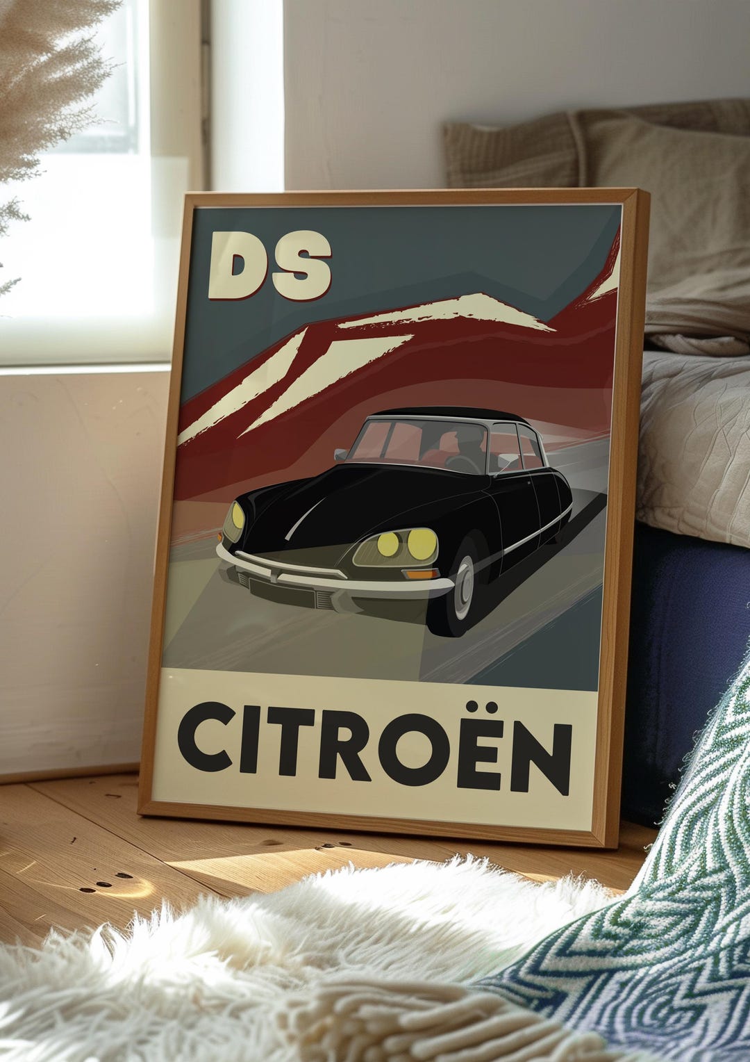 Citroen Ds Pallas I Paris, France Poster, 50s Vintage Wall Decor ...