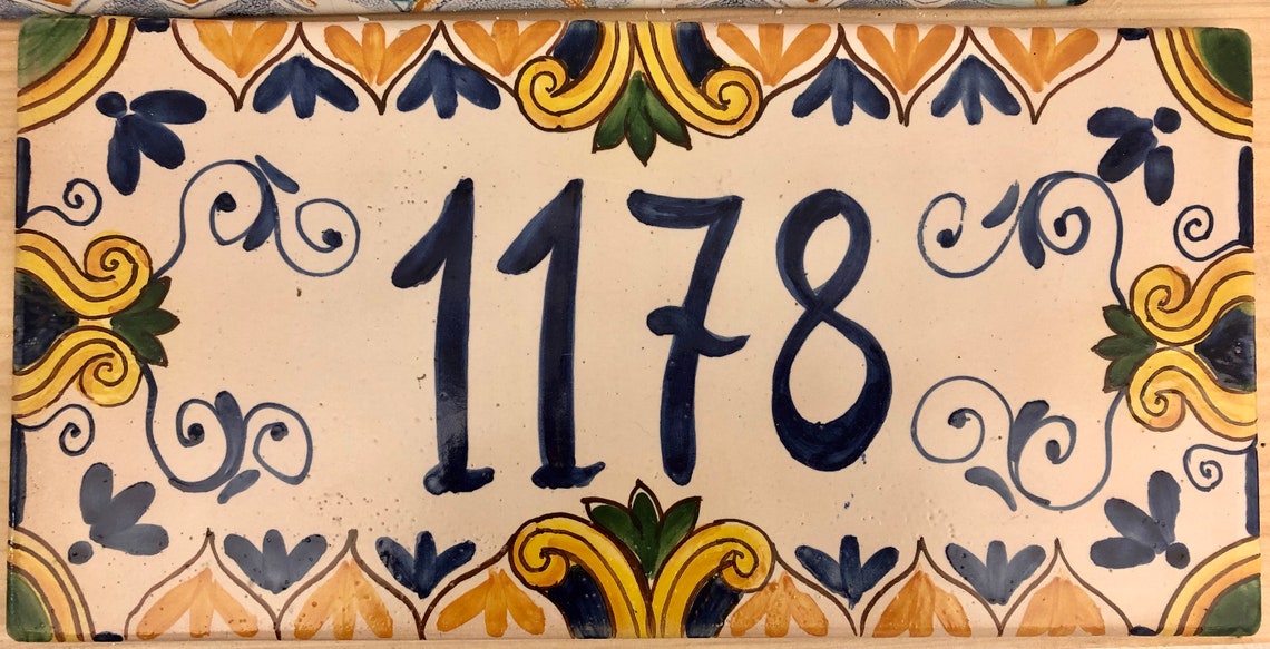 Handpainted Italian Villa / House Name Plaque - Etsy