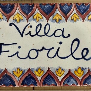 Handpainted Italian Villa / House Name Plaque - Etsy