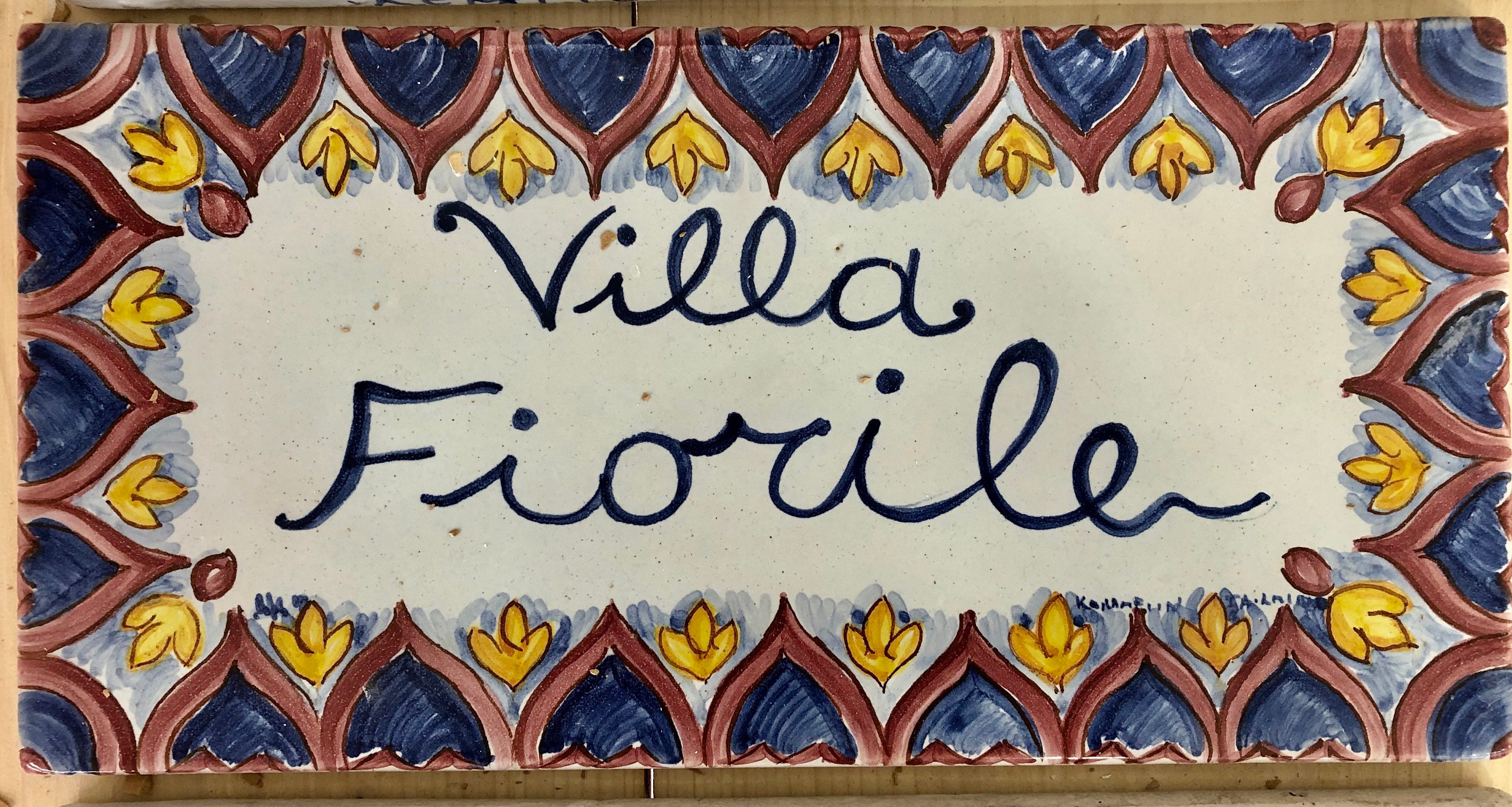 Handpainted Italian Villa / House Name Plaque - Etsy