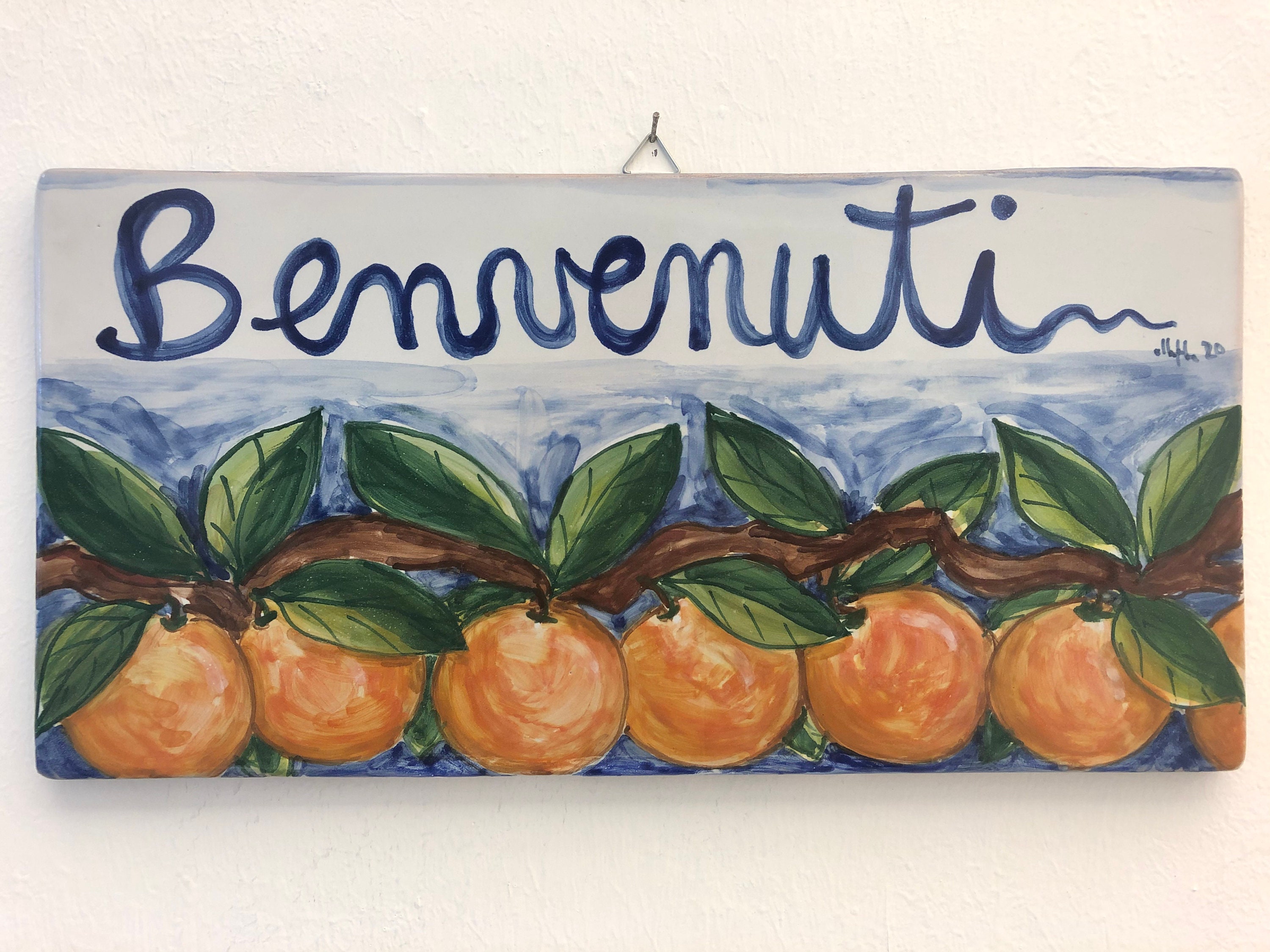 Handpainted Italian Villa / House Name Plaque - Etsy